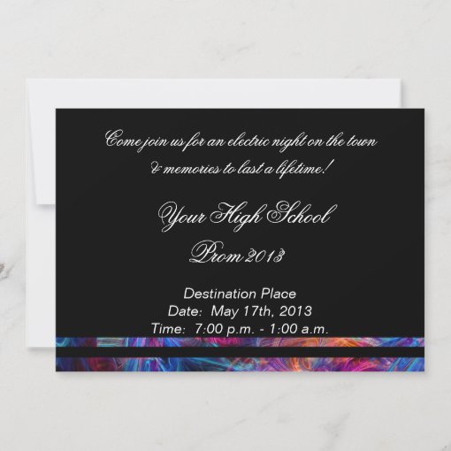 Neon Lights Prom Party Invitations | Zazzle