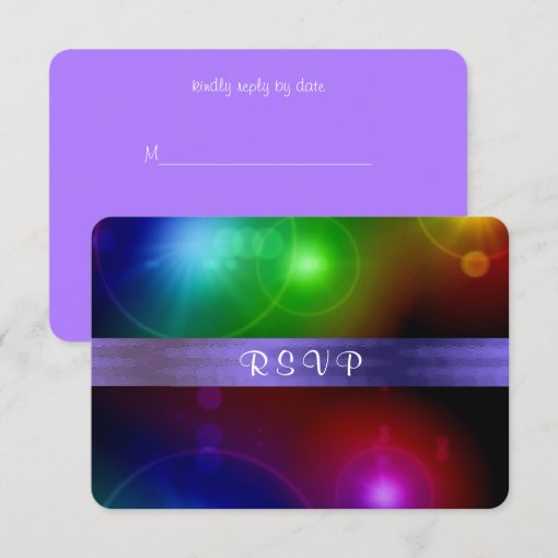 Neon Lights, Response Card | Zazzle