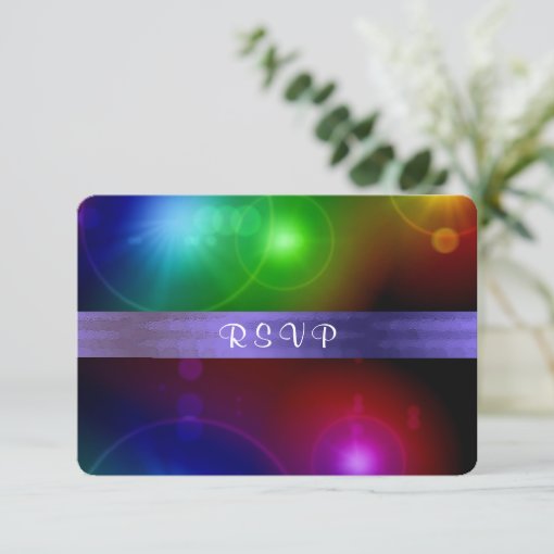 Neon Lights, Response Card | Zazzle