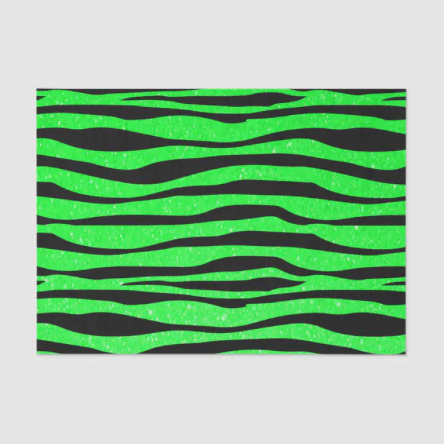 Neon Lime Green Zebra Animal Print Tissue Paper | Zazzle