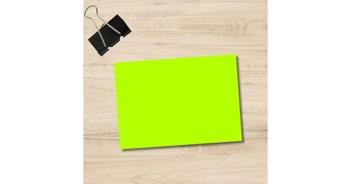 Neon Lime Solid Color | Classic | Elegant Post-it Notes | Zazzle