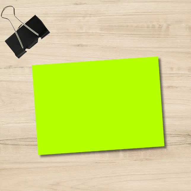 Neon Lime Solid Color | Classic | Elegant Post-it Notes | Zazzle