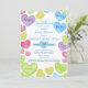 Neon Little Sweetheart Themed Boy Baby Shower Invitation | Zazzle