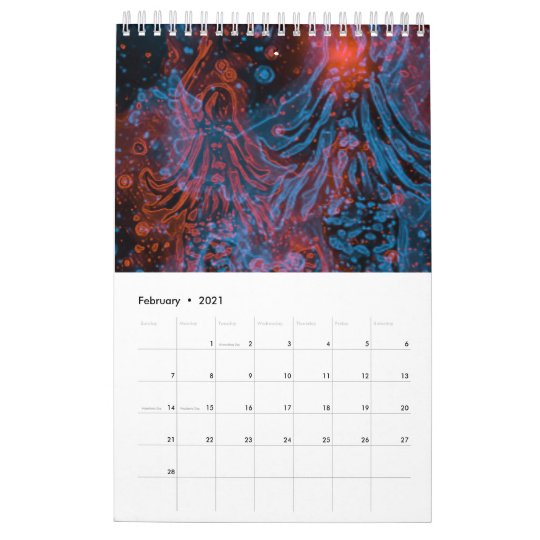 neon mermaid calander calendar | Zazzle.com