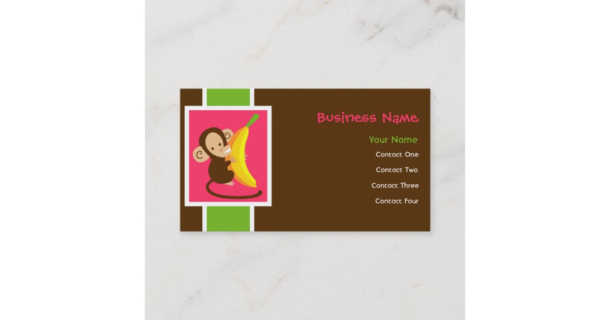 Neon Monkey Business Cards | Zazzle