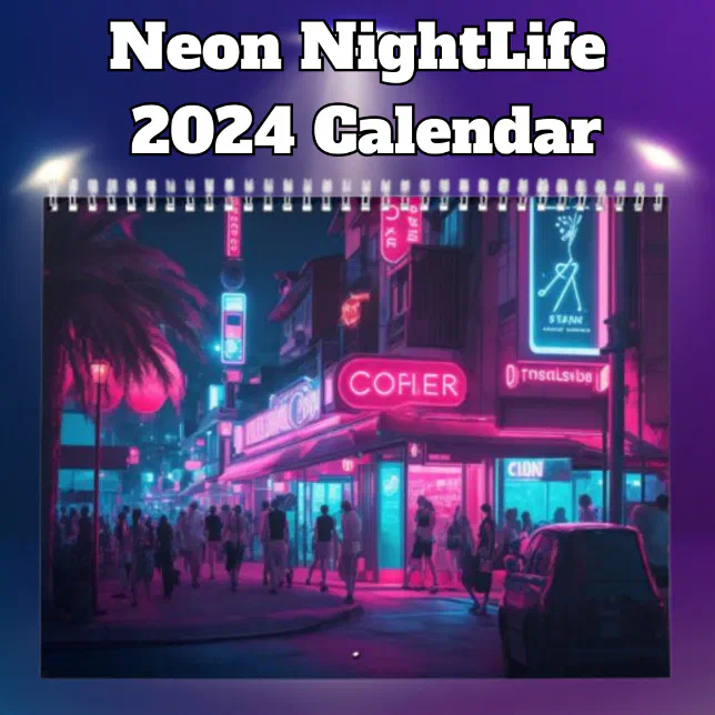 Neon NightLife 2024 Calendar | Zazzle