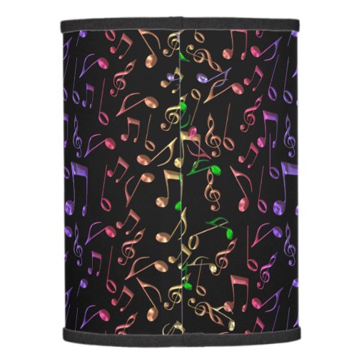 Neon Notes ~ Psychedelic Music Notes Lamp Shade | Zazzle