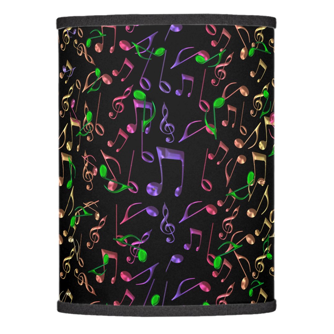 Neon Notes ~ Psychedelic Music Notes Lamp Shade | Zazzle