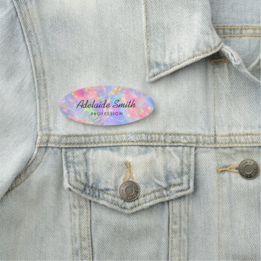 neon opal name tag | Zazzle