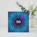 Neon Optical Illusion 50th Birthday Party Invitation | Zazzle