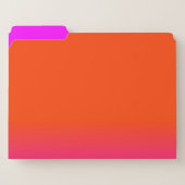 Neon Orange and Hot Pink Ombre Shade Color Fade File Folder | Zazzle