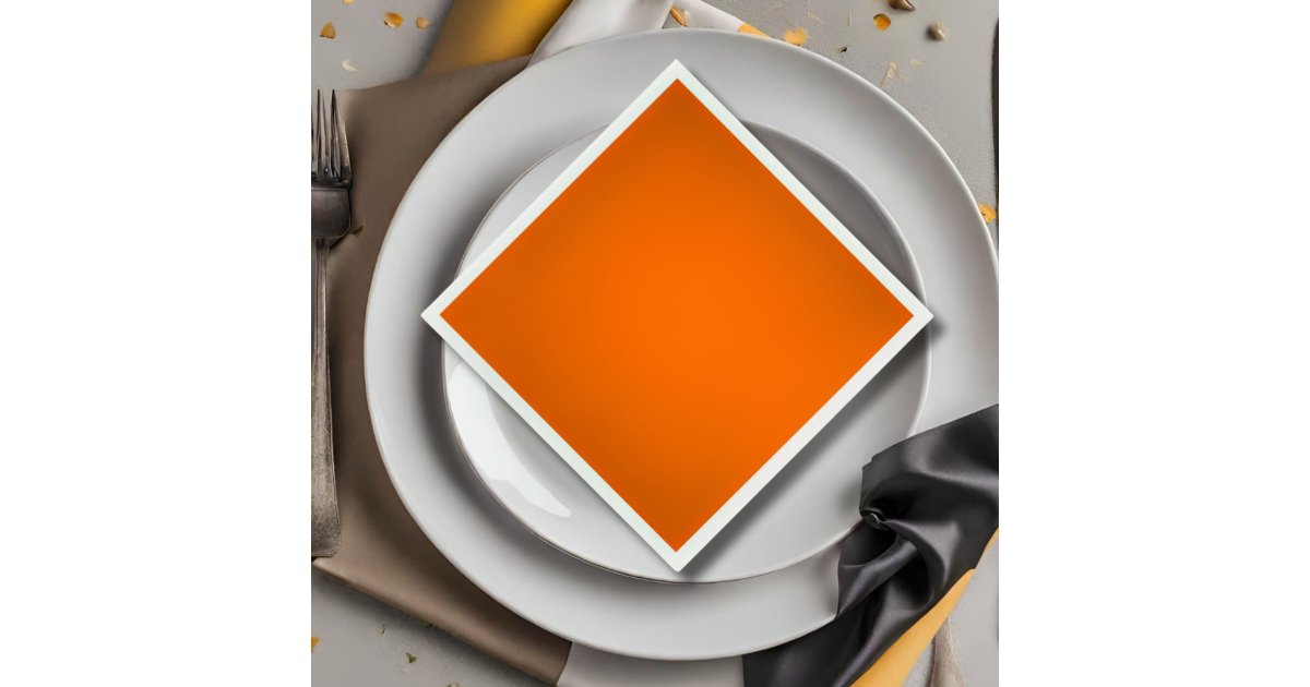 neon orange -blank napkins | Zazzle