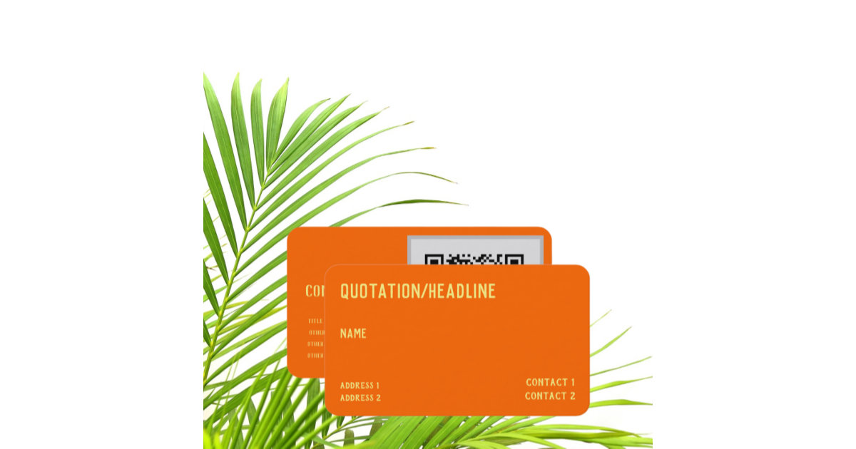 neon orange - QR code - Business Card | Zazzle neon orange - QR code - Business Card | Zazzle