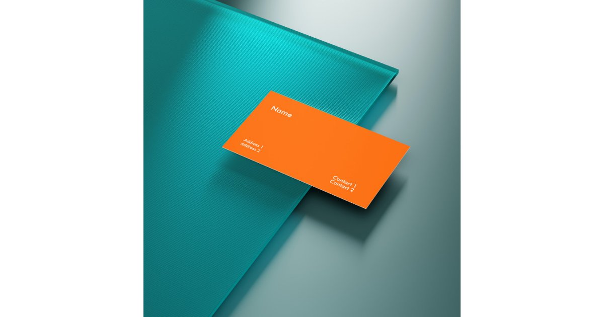 neon orange solid color business card | Zazzle