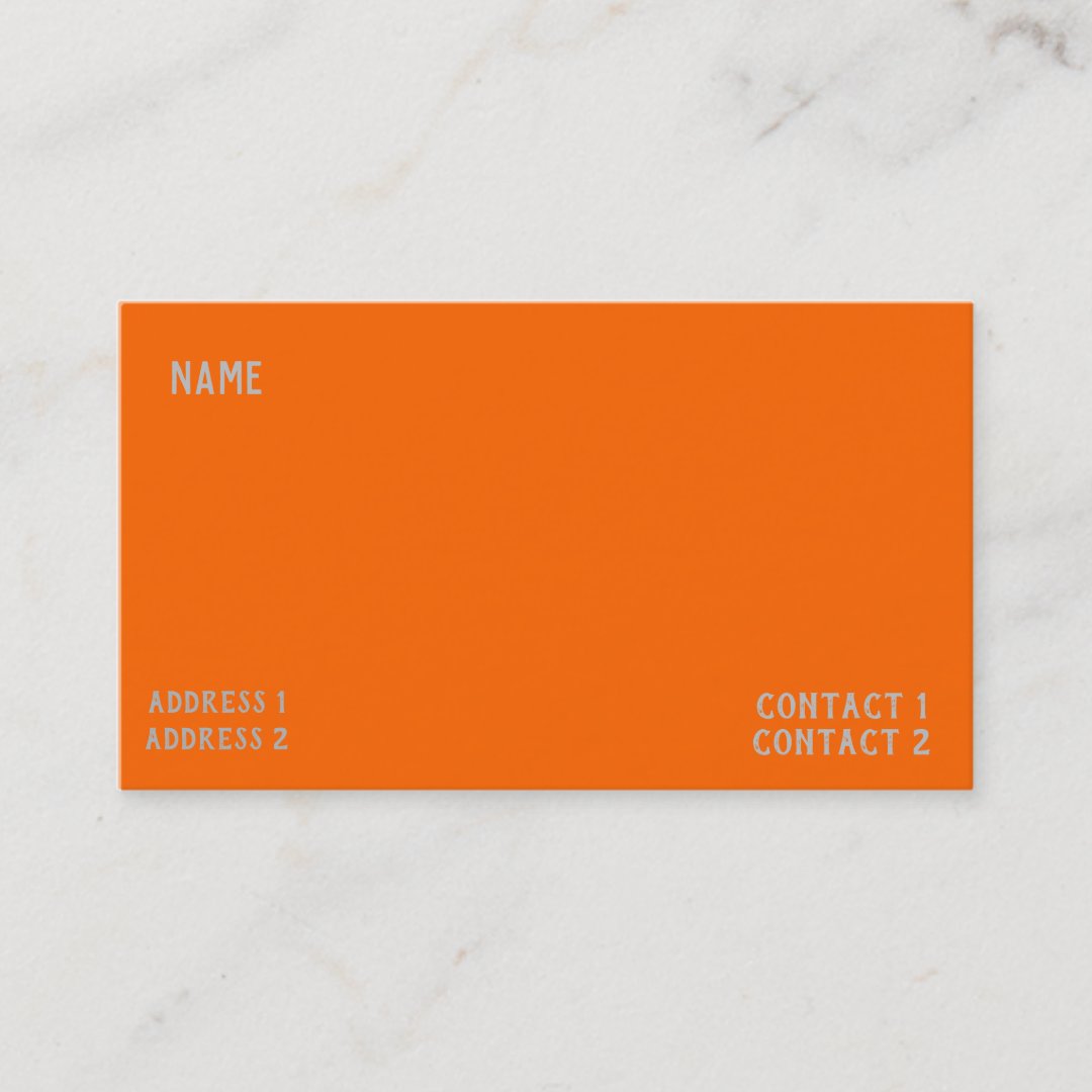 neon orange solid color business card | Zazzle