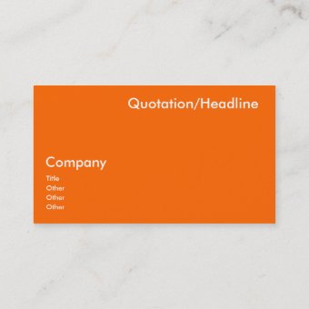 neon orange solid color business card | Zazzle