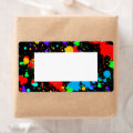 Neon, Paint Splatter, Custom Label | Zazzle