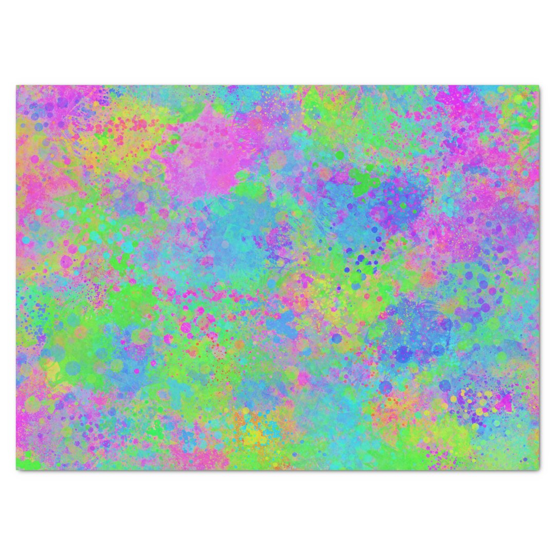 Neon Paint Tissue or Decoupage Paper | Zazzle