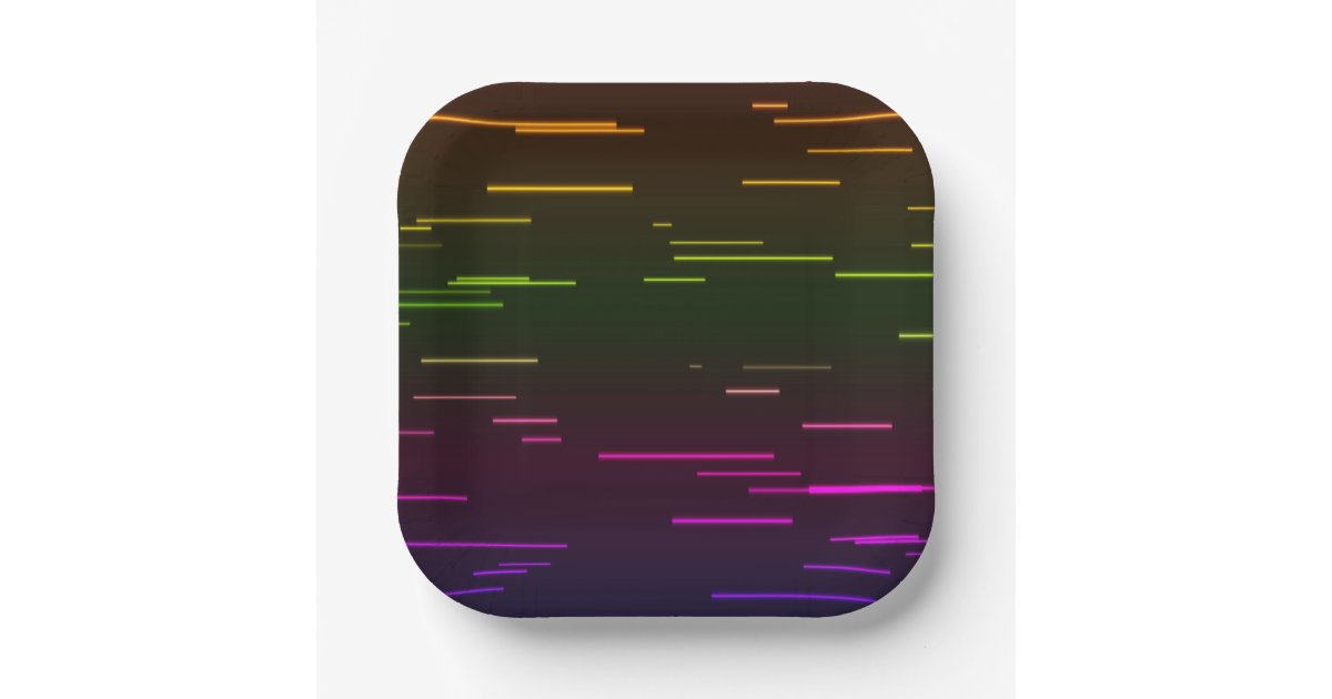 Neon Party Plates | Neon Paper Plates | Zazzle