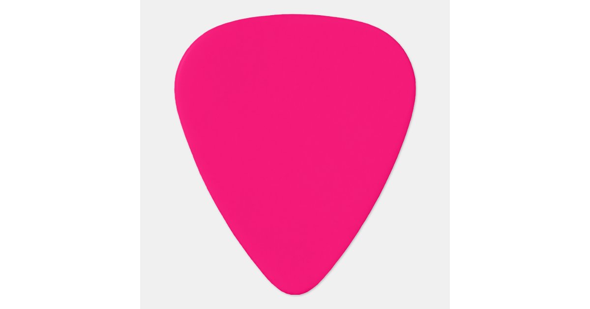 Neon Pink Custom Guitar Pick | Zazzle