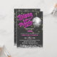Neon Pink Disco Birthday Party Invitation | Zazzle