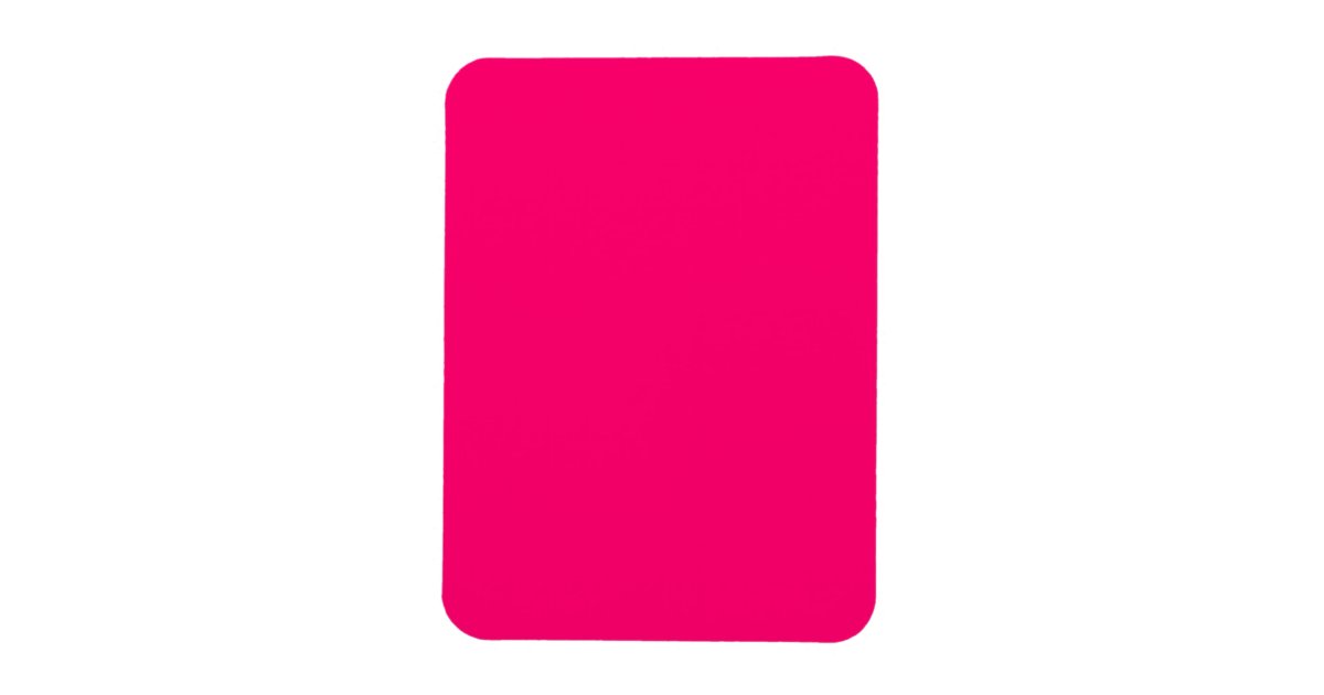Neon Pink Flexible Photo Magnet – Customizable | Zazzle