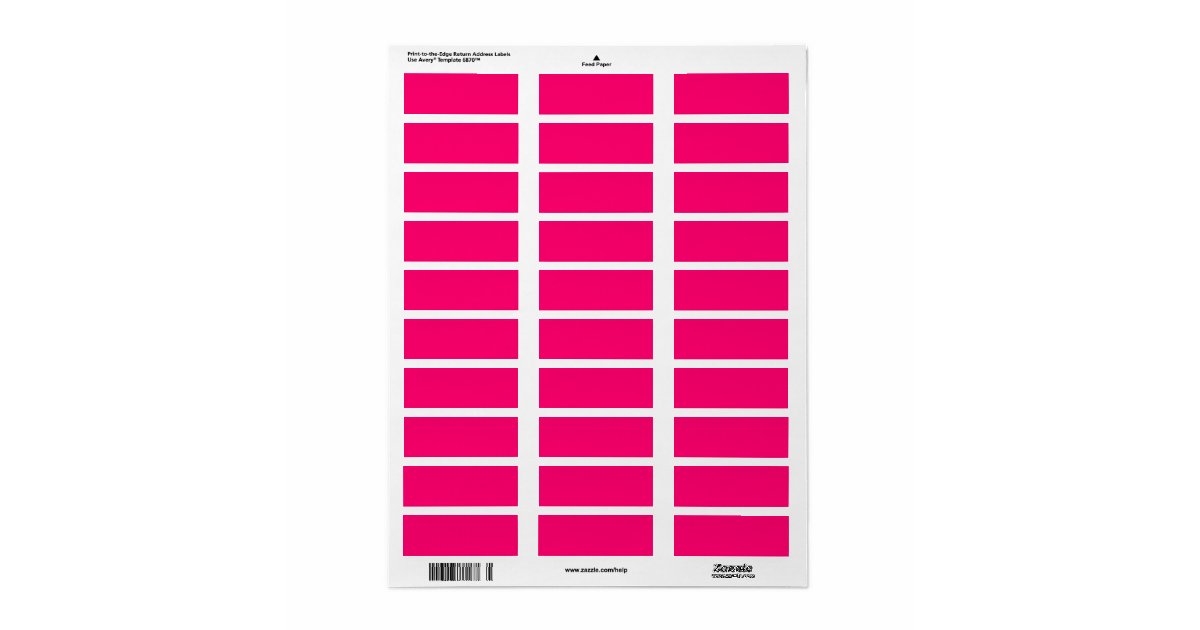 Neon Pink Return Address Labels – Custom & Bulk | Zazzle