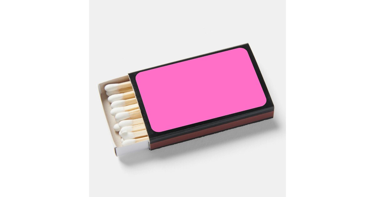 Neon Pink Solid Color | Classic Matchboxes | Zazzle