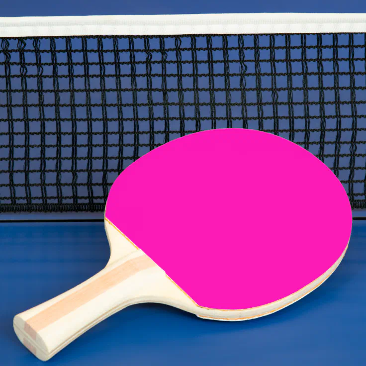 Neon Pink Solid Color Customize It Ping Pong Paddle | Zazzle