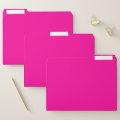 Neon Pink Solid Color File Folder | Zazzle