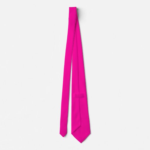 Neon Pink Solid Color Neck Tie | Zazzle