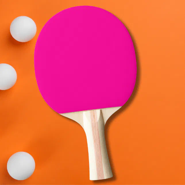 Neon Pink Solid Color Ping Pong Paddle | Zazzle