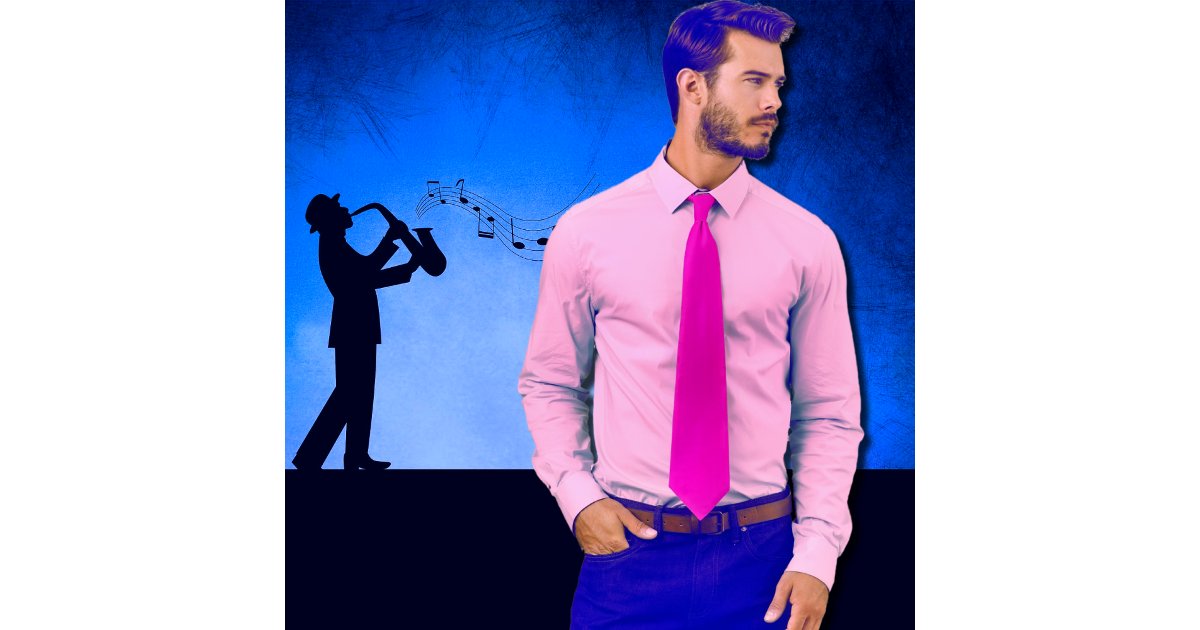 neon pink solid color tie | Zazzle
