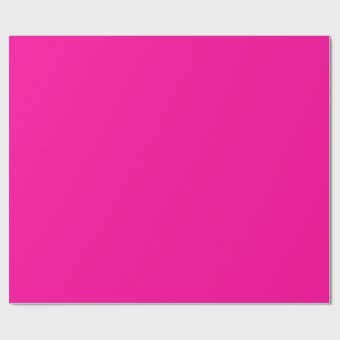 Neon Pink Solid Color Wrapping Paper | Zazzle