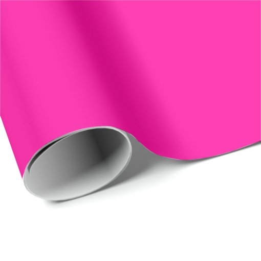 Neon Pink Solid Color Wrapping Paper | Zazzle