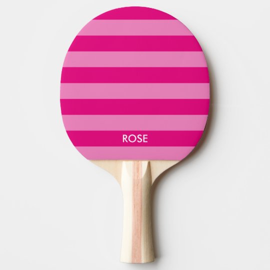 Neon pink stripe table tennis ping pong paddle | Zazzle.com