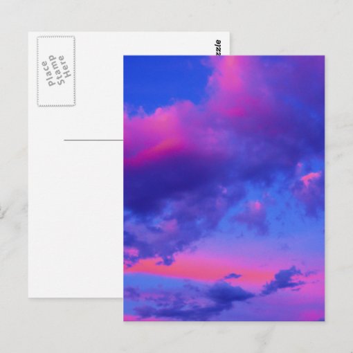 Neon Pink Sunset Postcard | Zazzle