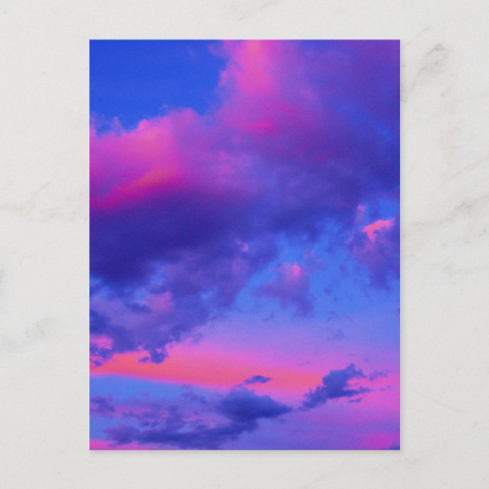 Neon Pink Sunset Postcard | Zazzle.com