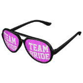 Neon pink Team Bride bachelorette party shades | Zazzle