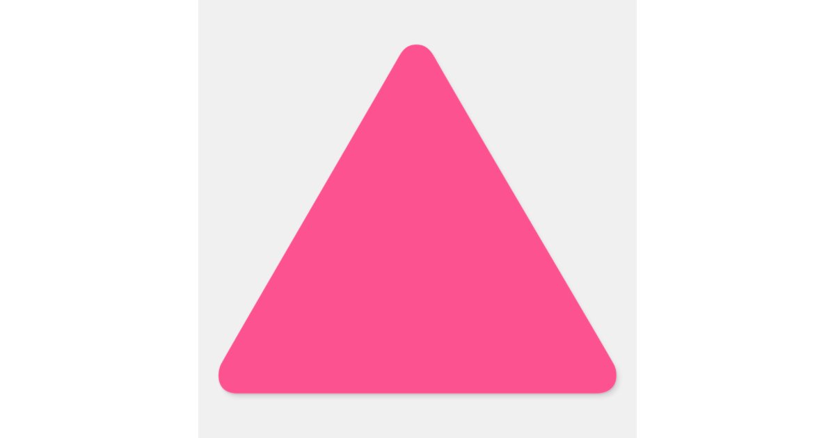 Neon Pink Triangle Sticker | Zazzle