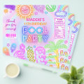Neon Pool Party Chip Bag Wrapper | Zazzle