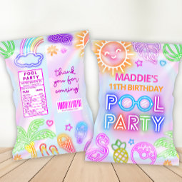 Neon Pool Party Chip Bag Wrapper | Zazzle