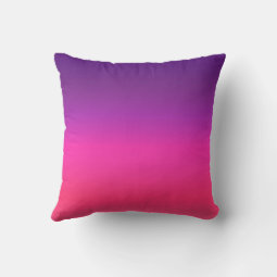 Neon Purple and pink ombre abstract design Throw Pillow | Zazzle