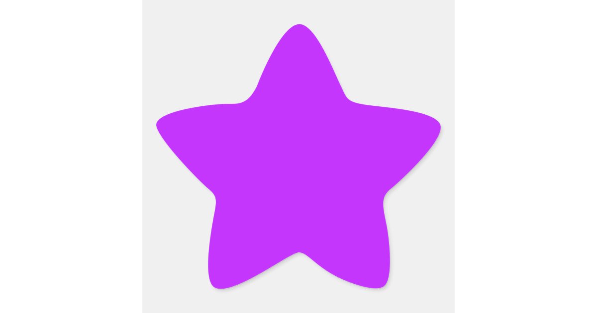 Neon Purple Star Sticker | Zazzle