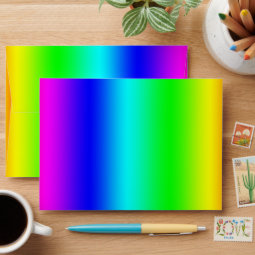 Neon Rainbow Envelopes | Zazzle