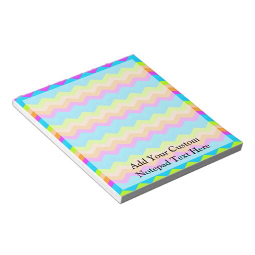 Neon Rainbow Zigzag Notepad | Zazzle