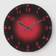 Neon Red Large Clock | Zazzle