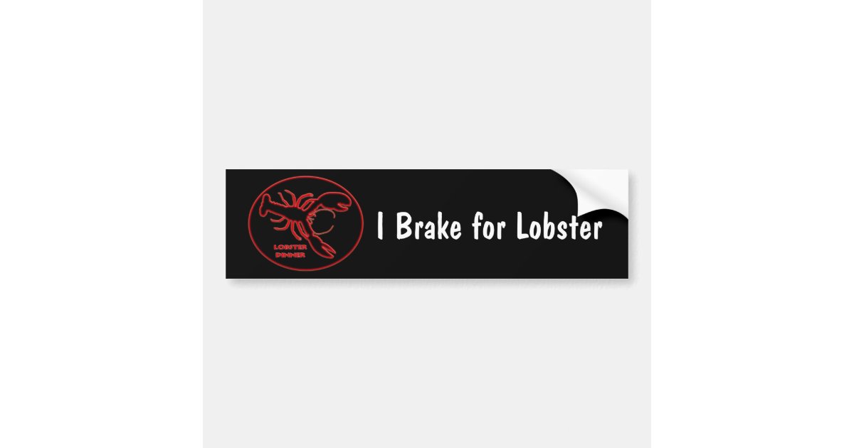 Neon Red Lobster Sign Bumper Sticker | Zazzle