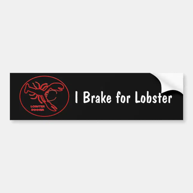 Neon Red Lobster Sign Bumper Sticker | Zazzle