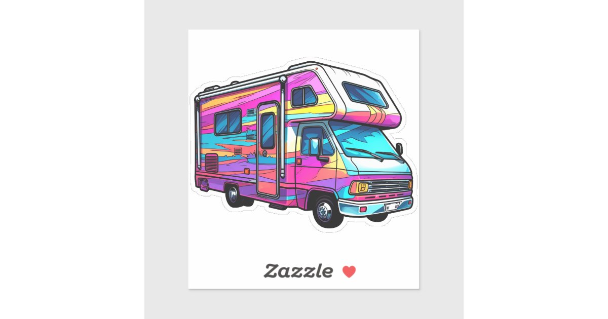 Neon RV Sticker | Zazzle
